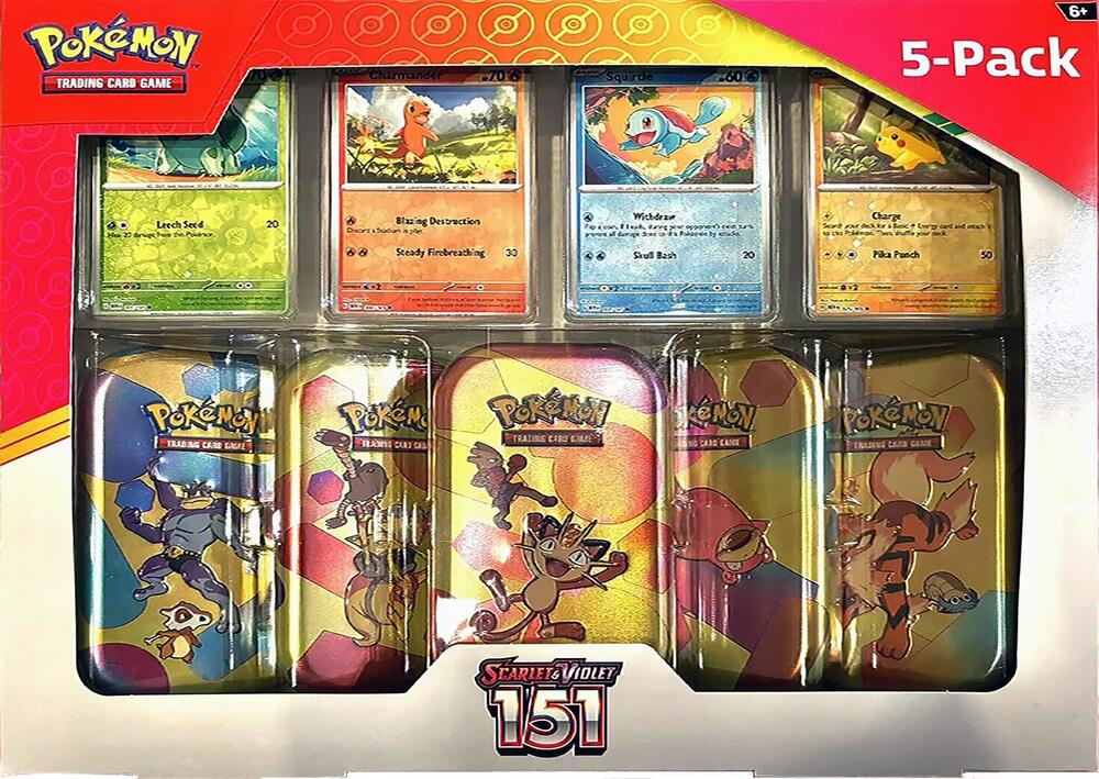 Pokémon 151 5-Pack Mini Tin Bundle – Piece Of The Game