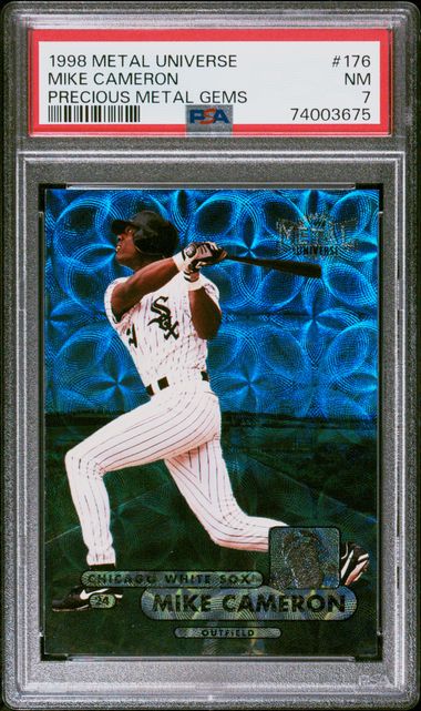 Mike Cameron 1998 Metal Universe Precious Metal Gems 16/50 #176 PSA 7 ...