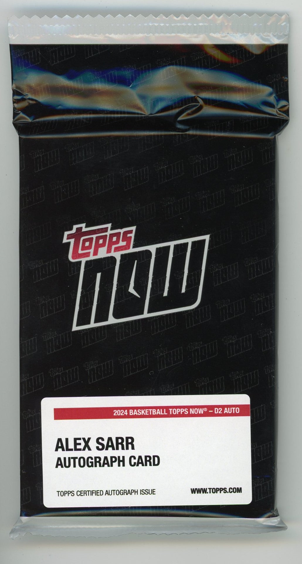 Topps Now On Card Autograph Alex Sarr NBA #2 Pick – Piece Of The Game