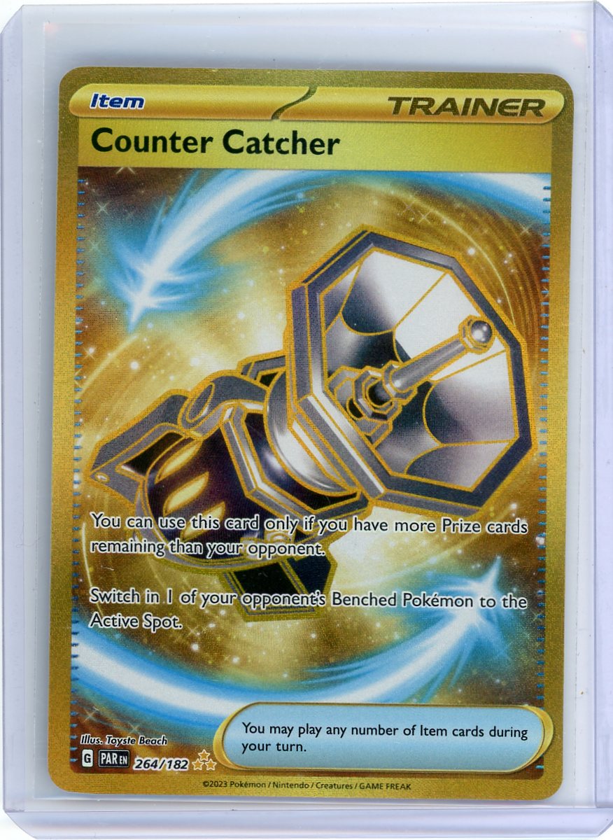 Counter Catcher Trainer 2023 Pokemon rare lucky gold holo 264/182 ...