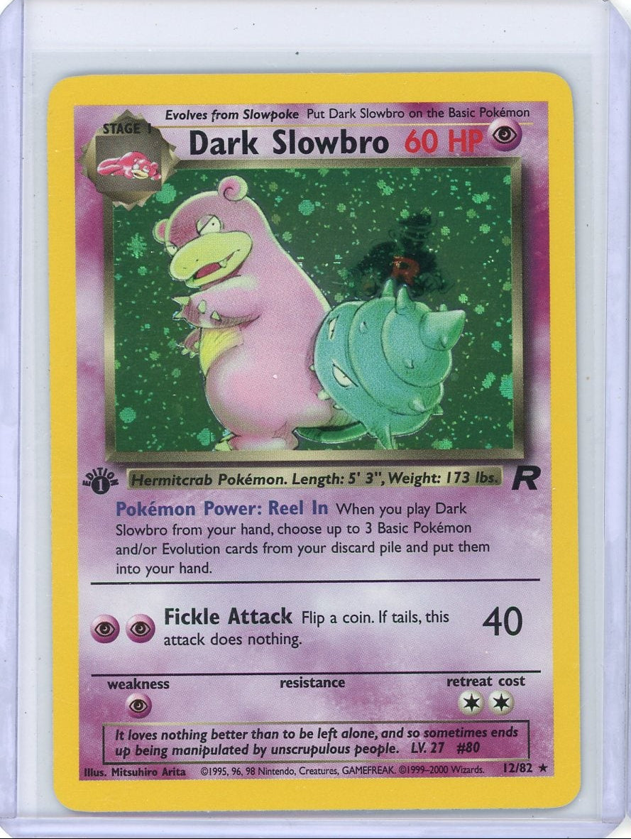 Dark Slowbro Pokémon Team Rocket 1st Edition Holo #12/82 – Piece Of The ...