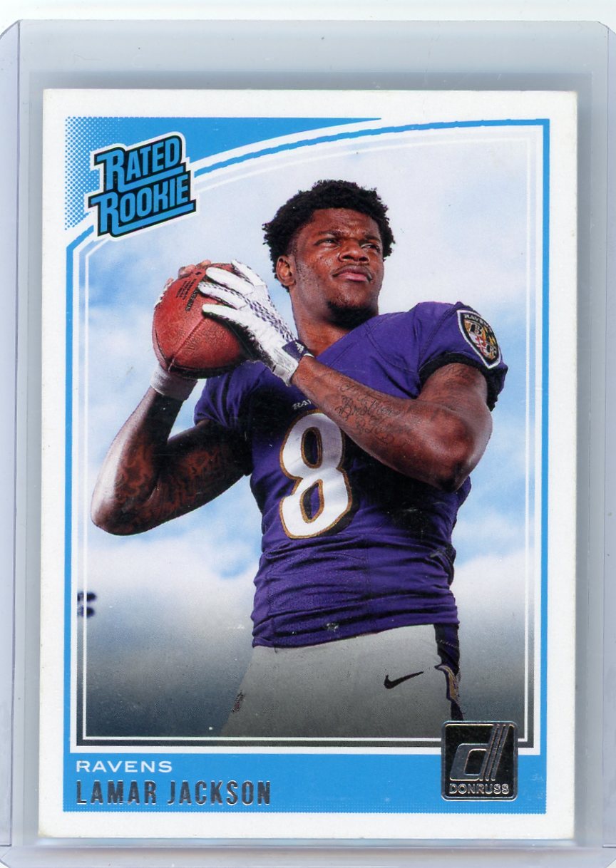Lamar Jackson 2018 Panini Donruss Rated Rookie – Piece Of The Game