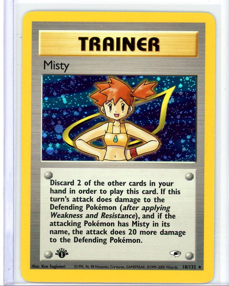 Misty Trainer Pokemon Gym Heroes 1st Edition Holo 18/132 – Piece Of The ...