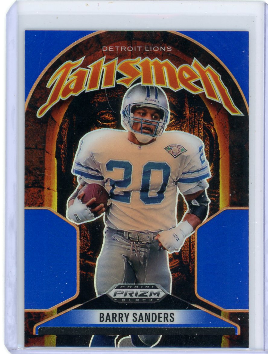 Barry Sanders 2025 Panini Prizm Black Talismen Blue #'d 117/199 – Piece ...