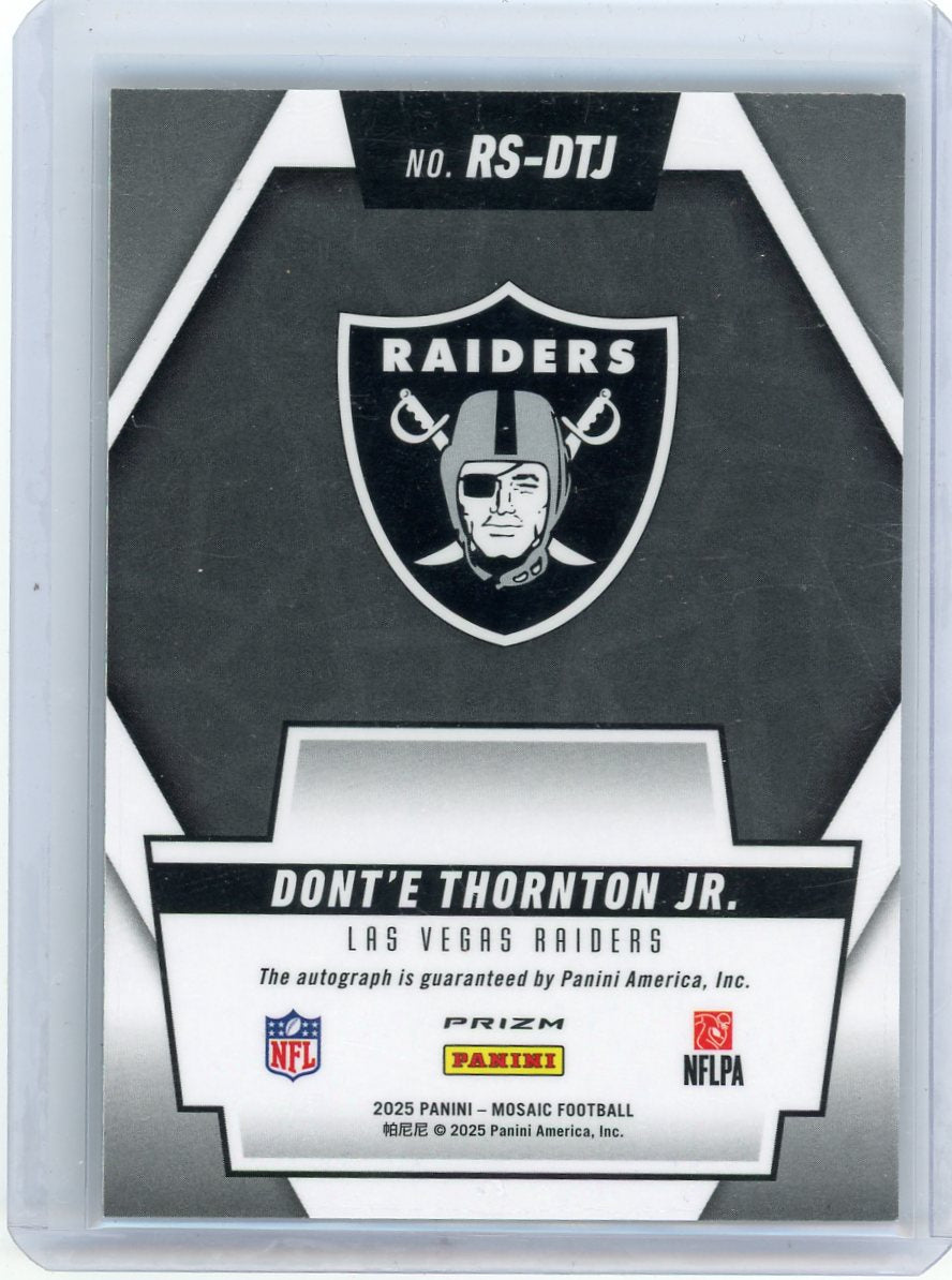 Dont'e Thornton Jr. 2025 Panini Mosaic Rookie Scripts Mosaic Prizm ...