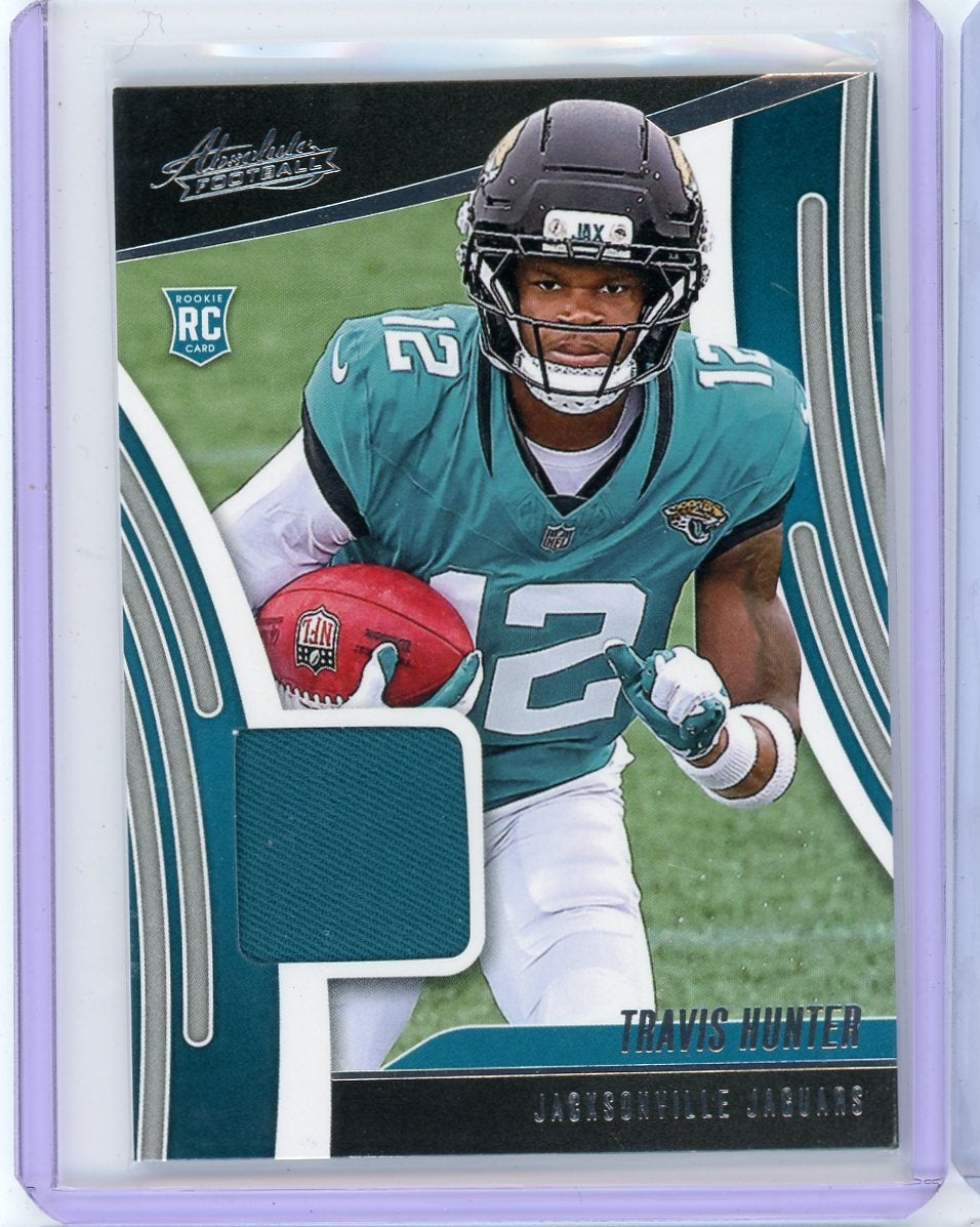 Travis Hunter 2025 Absolute jersey relic rookie card – Piece Of The Game