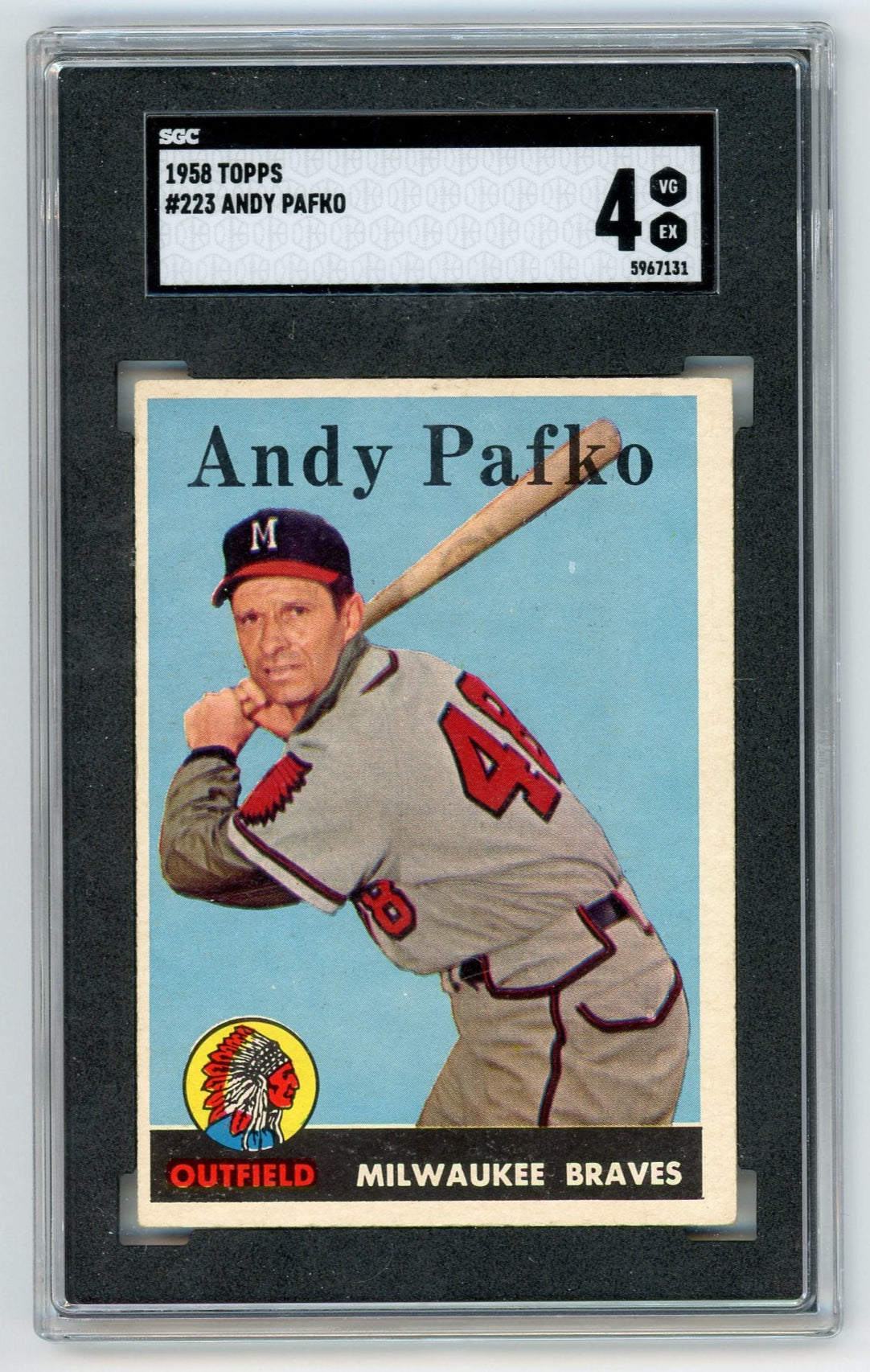 Andy Pafko 1958 Topps #223 SGC 4 – Piece Of The Game