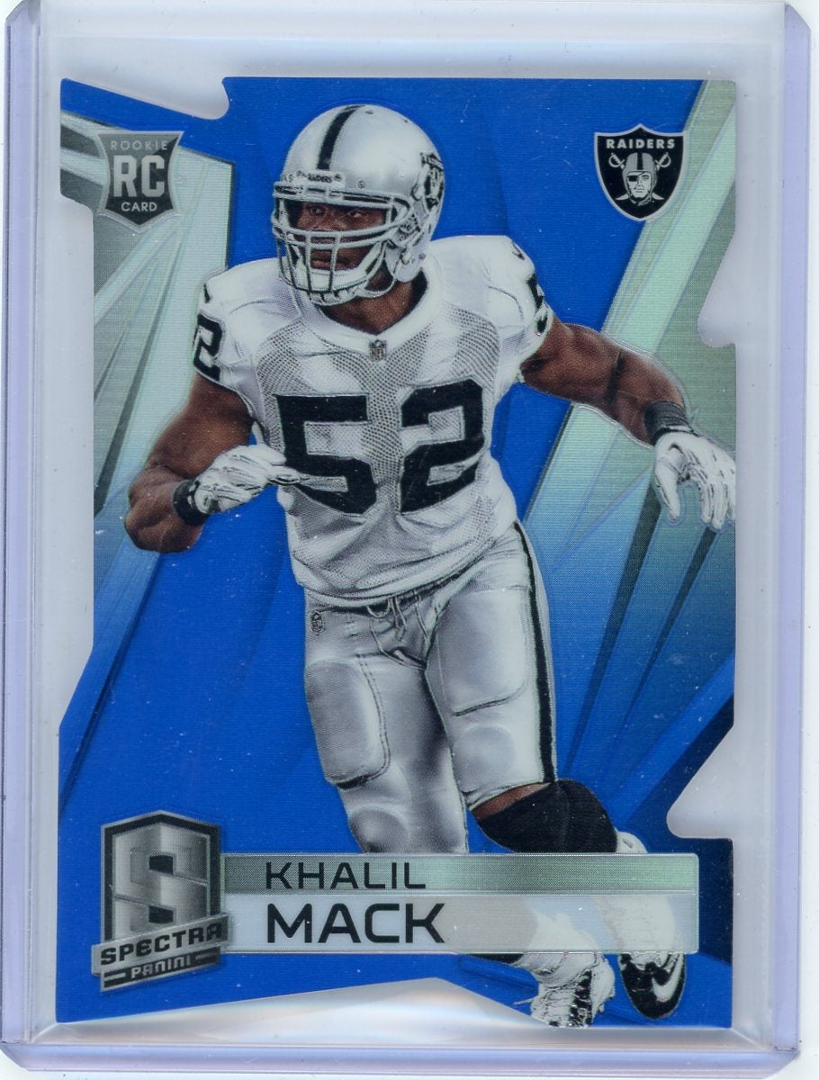 Khalil Mack 2014 Panini Spectra Blue Prizm Die-Cut RC #'d 08/25 – Piece ...