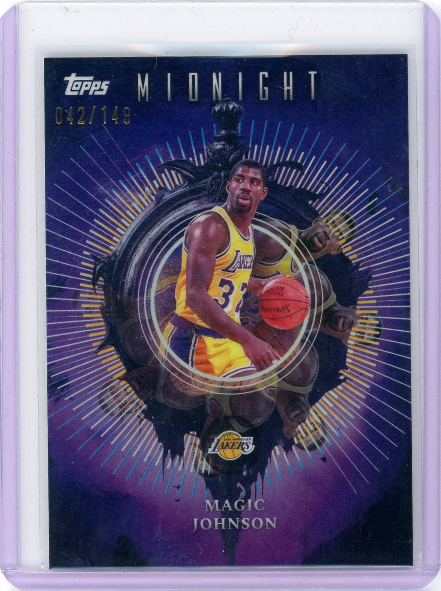 Magic Johnson 2025 Topps Midnight Insomnia #'d 042/149 – Piece Of The Game