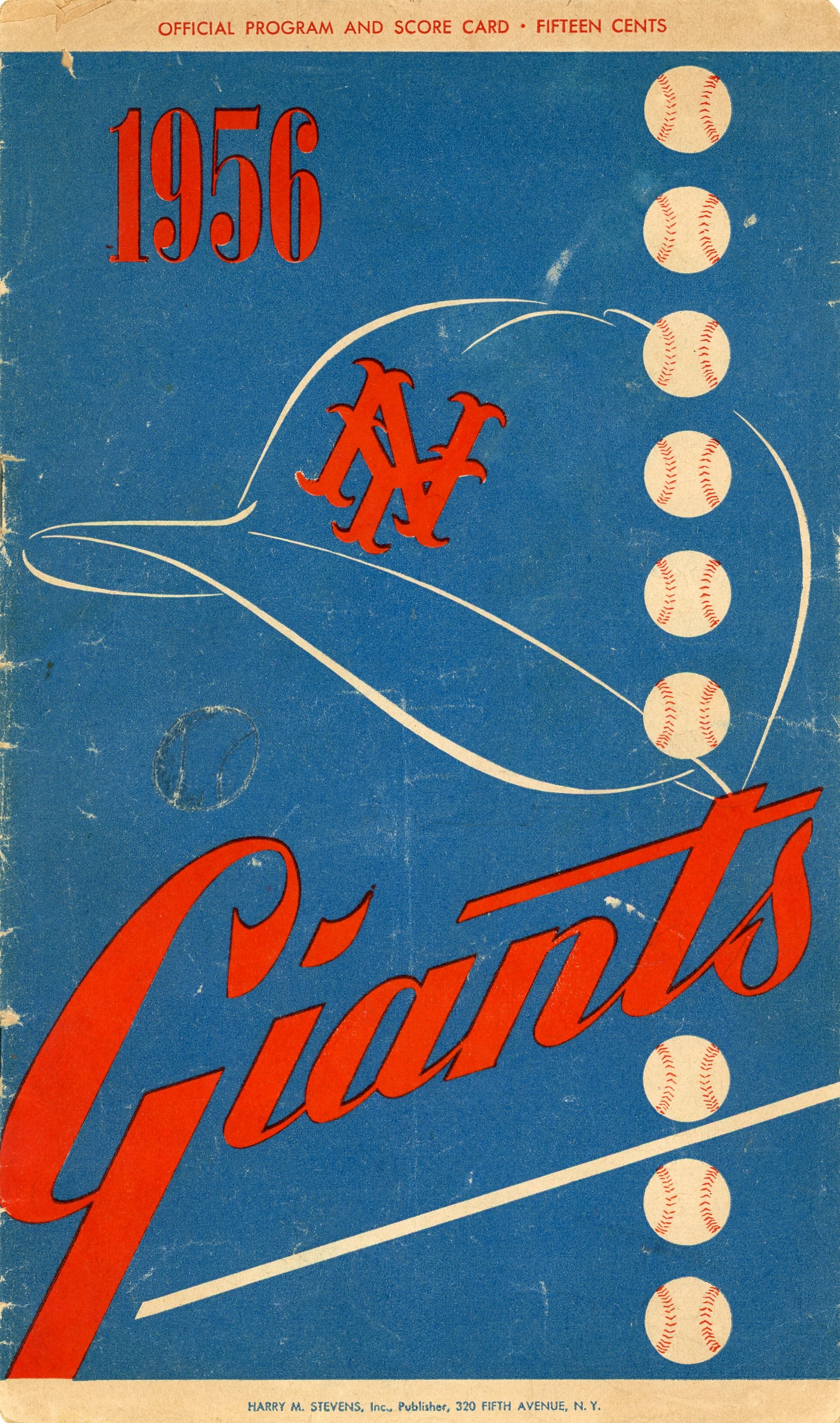 New York Giants (Baseball) 1956 Official Program and Score Card – Piece ...