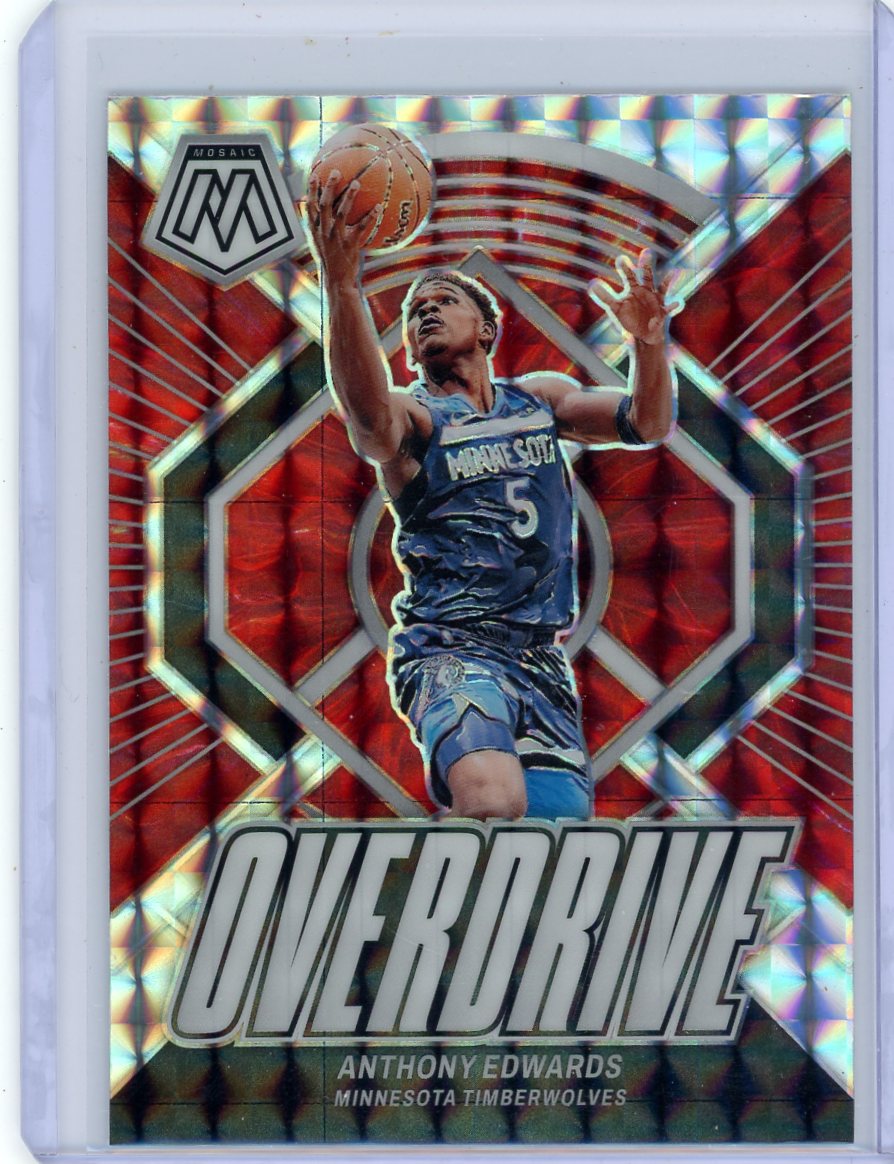Anthony Edwards 2023-24 Panini Mosaic Overdrive – Piece Of The Game