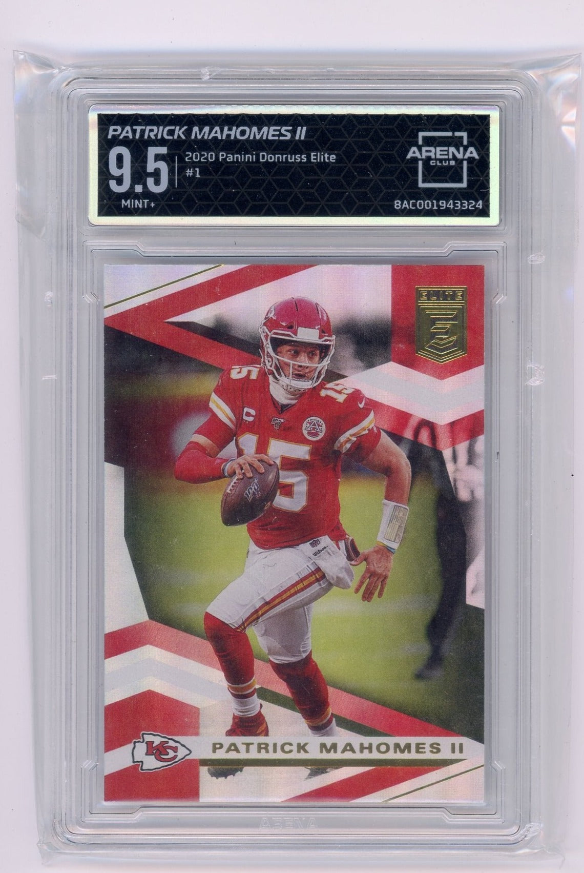 Patrick Mahomes 2020 Panini Donruss Elite #1 ARENA 9.5 – Piece Of The Game