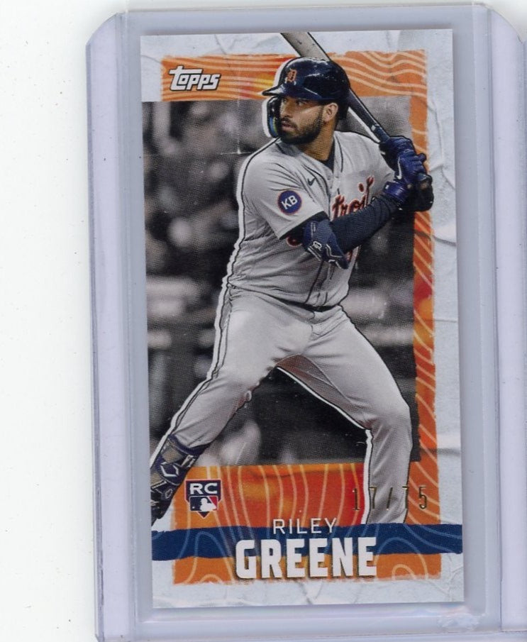 Riley Greene 2023 Topps Rip mini rookie card #'d 17/75 – Piece Of The Game