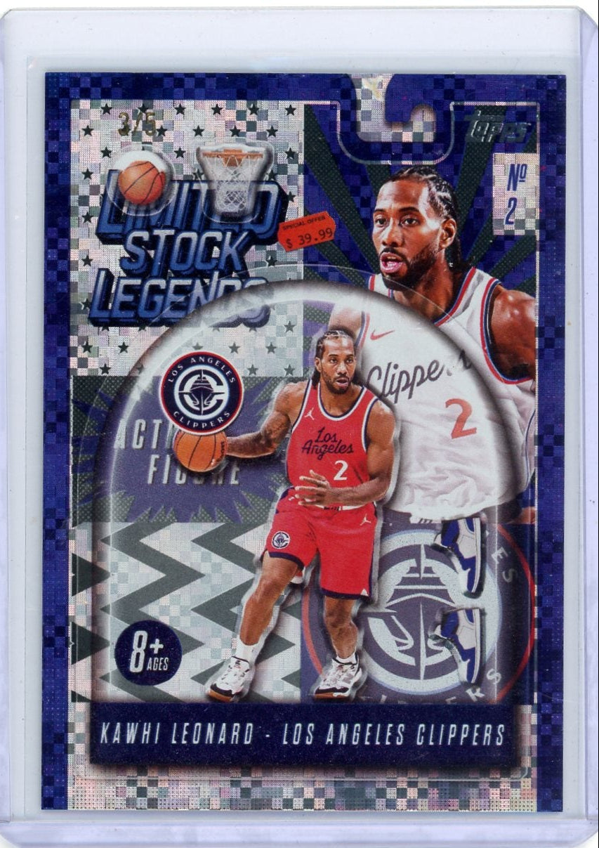 Kawhi Leonard 2025-26 Topps Limited Stock Legends Cyber Circuit #'d 3 ...