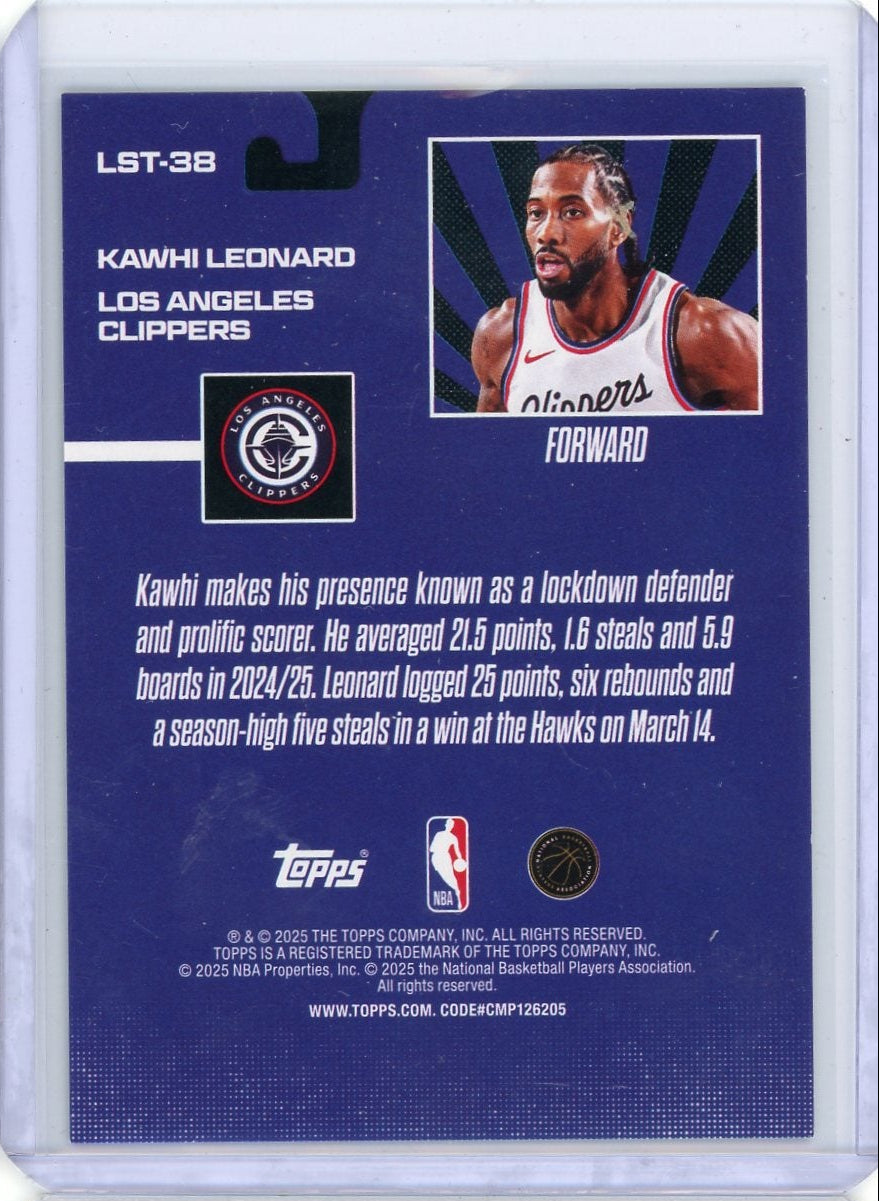 Kawhi Leonard 2025-26 Topps Limited Stock Legends Cyber Circuit #'d 3 ...