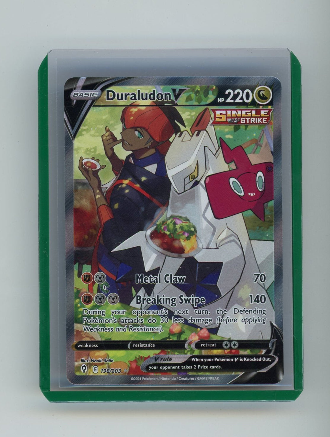 Duraludon V 2021 Pokemon Evolving Skies Alt Art Rare holo #198/203 ...
