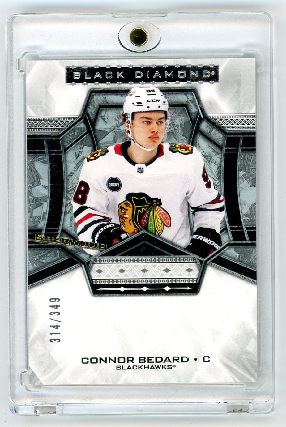 Connor Bedard 2024-25 UD Black Diamond Base #'d 314/349 – Piece Of The Game