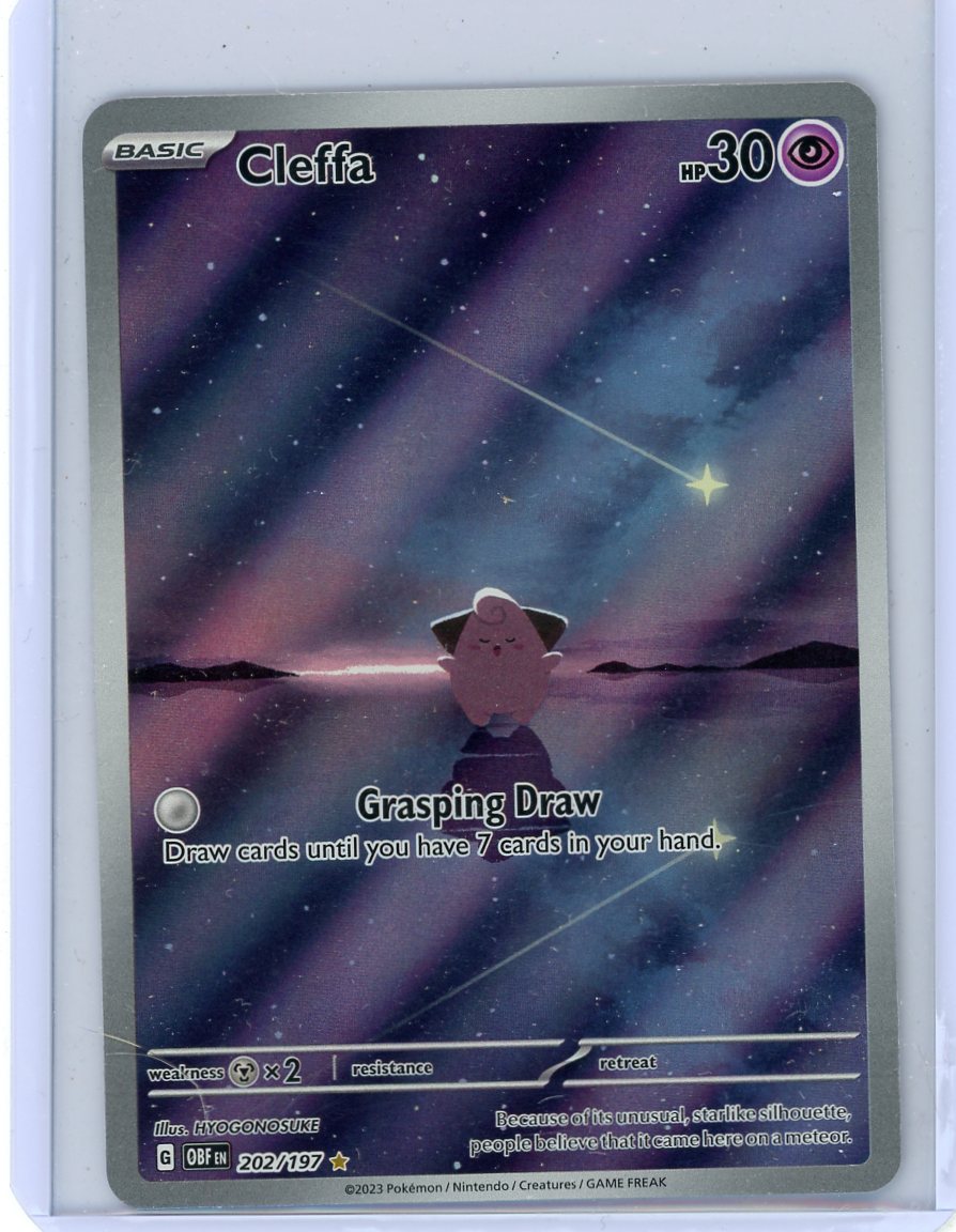 Cleffa 2023 Pokemon Obsidian Flames rare holo 202/197 – Piece Of The Game