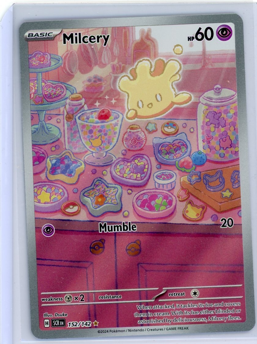 Milcery 2024 Pokemon Stellar Crown rare holo 152/142 – Piece Of The Game