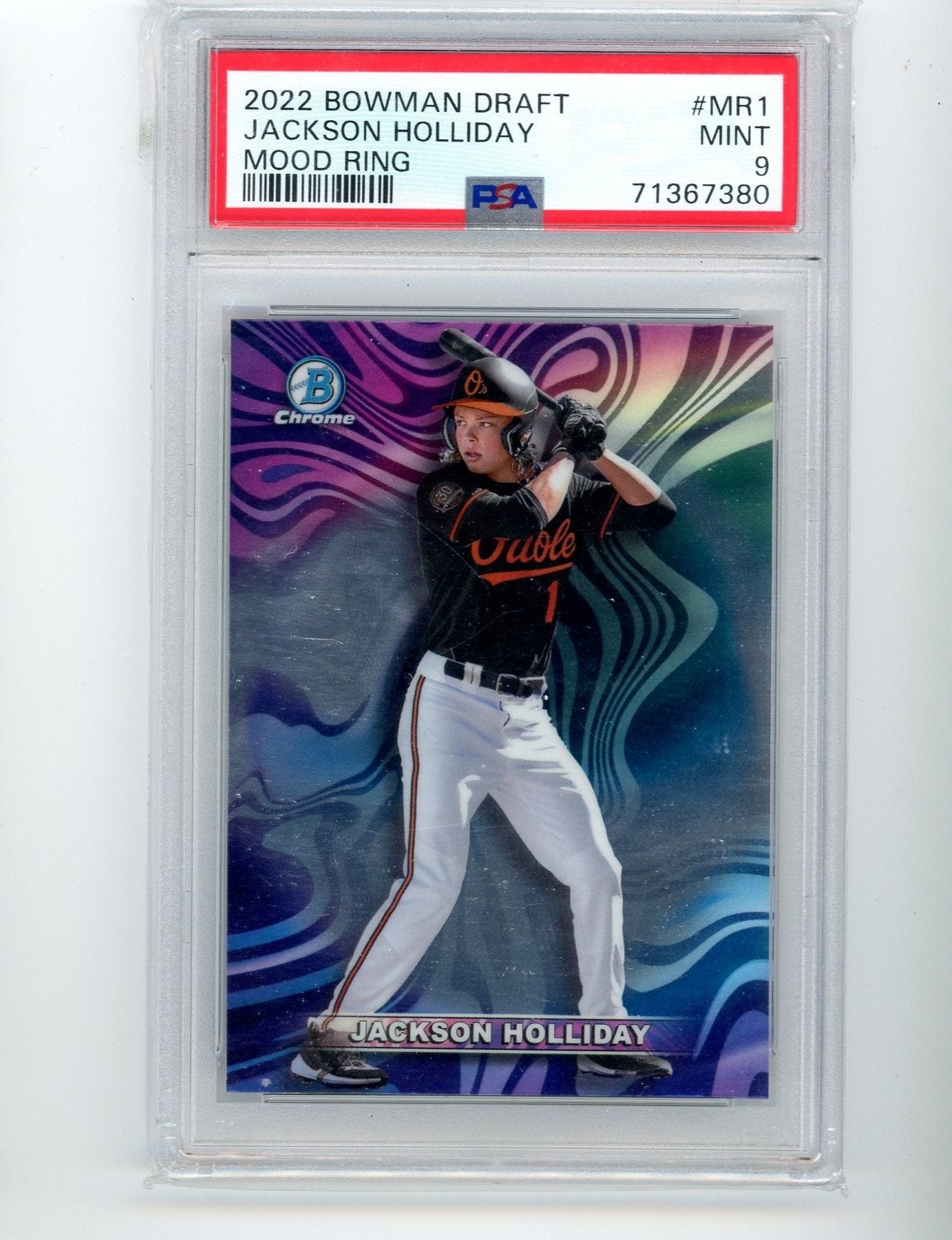 Jackson Holliday 2022 Bowman Draft Chrome Mood Ring PSA 9 – Piece Of ...