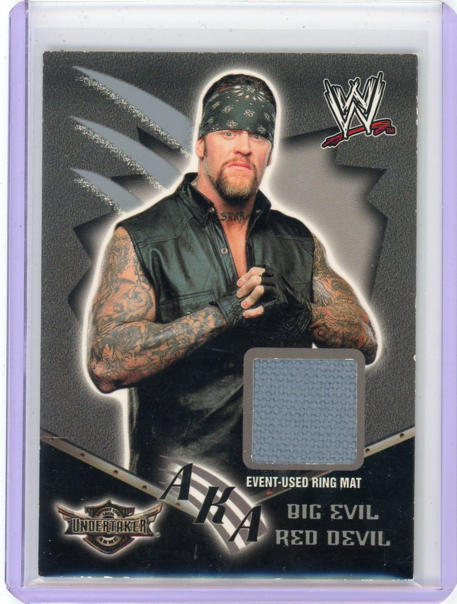 Undertaker 2002 Fleer WWE AKA Big Evil Red Devil Relic – Piece Of The Game