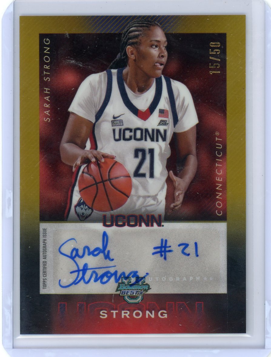 Sarah Strong 2025 Bowman's Best University Gold Autograph #'d 15/50 ...