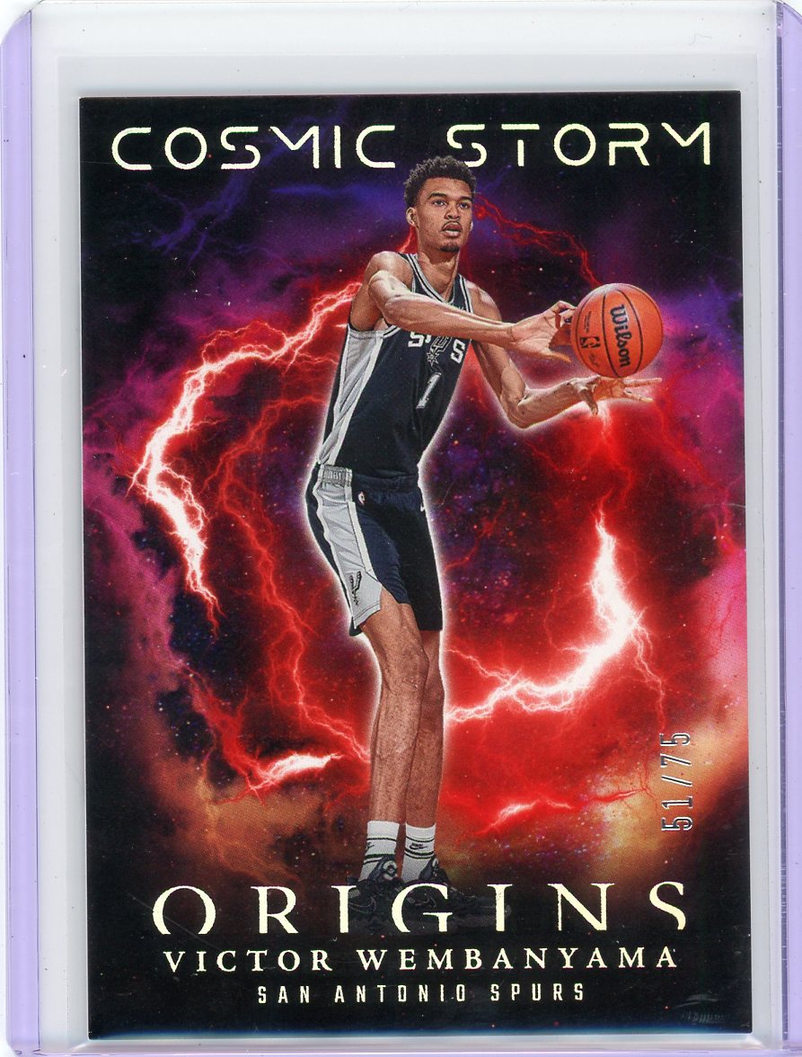 Victor Wembanyama 2023 Panini Origins Cosmic Storm Rookie #'d 51/75 ...