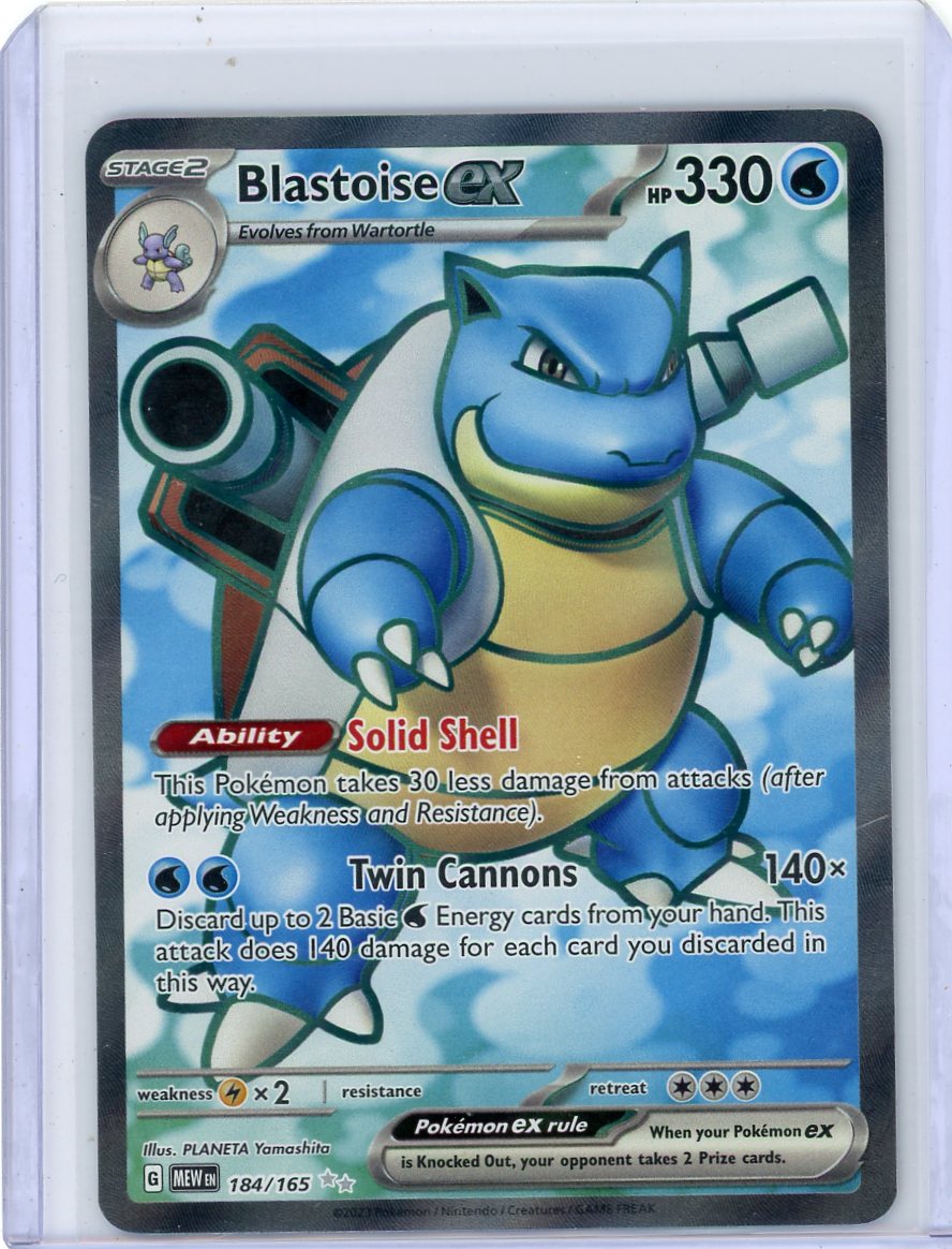 Blastoise ex Pokémon 151 Full-Art #184/165 – Piece Of The Game