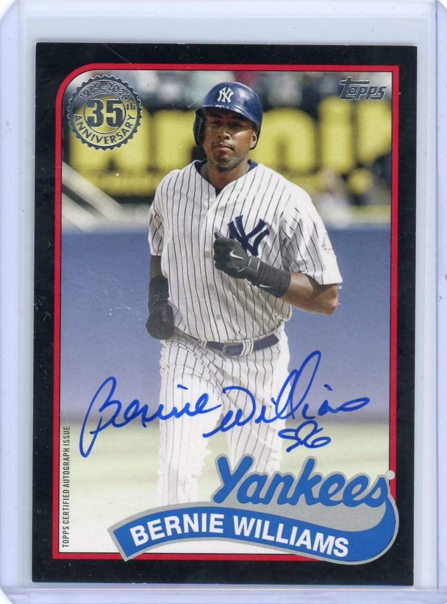 Bernie Williams 2024 Topps 1989 35th Anniversary autograph black #'d 1 ...