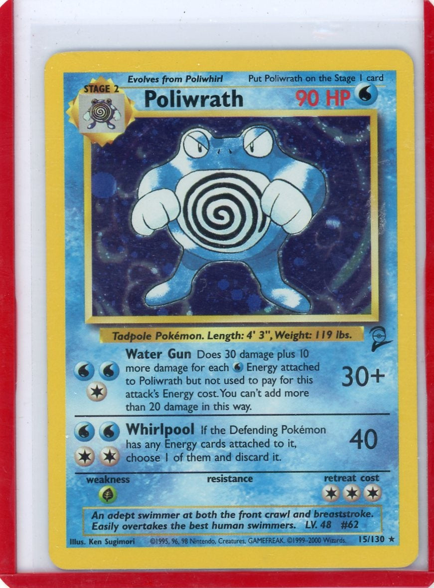 Poliwrath Pokémon Base Set 2 Holo #15/130 – Piece Of The Game