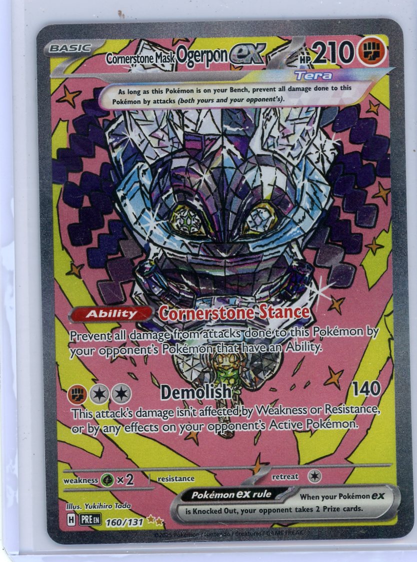 Cornerstone Mask Ogerpon ex 2025 Pokemon Prismatic Evolution Special I ...