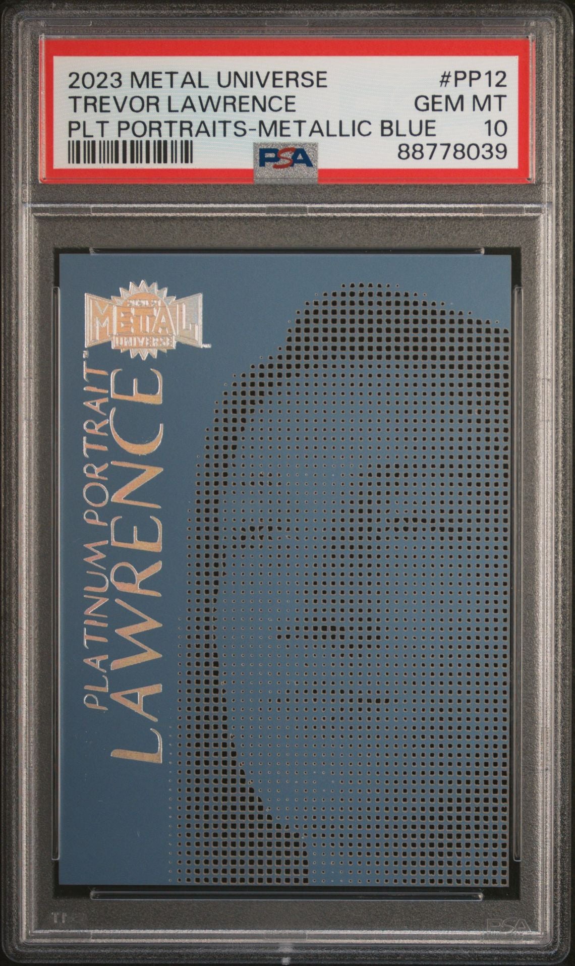 Trevor Lawrence 2023 Skybox Metal Universe Platinum Portraits Metallic ...