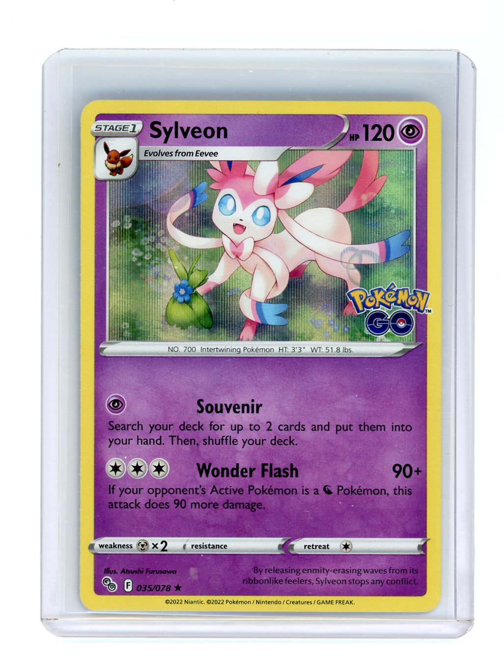 Sylveon 2022 Pokémon Go rare reverse holo 035/078 – Piece Of The Game