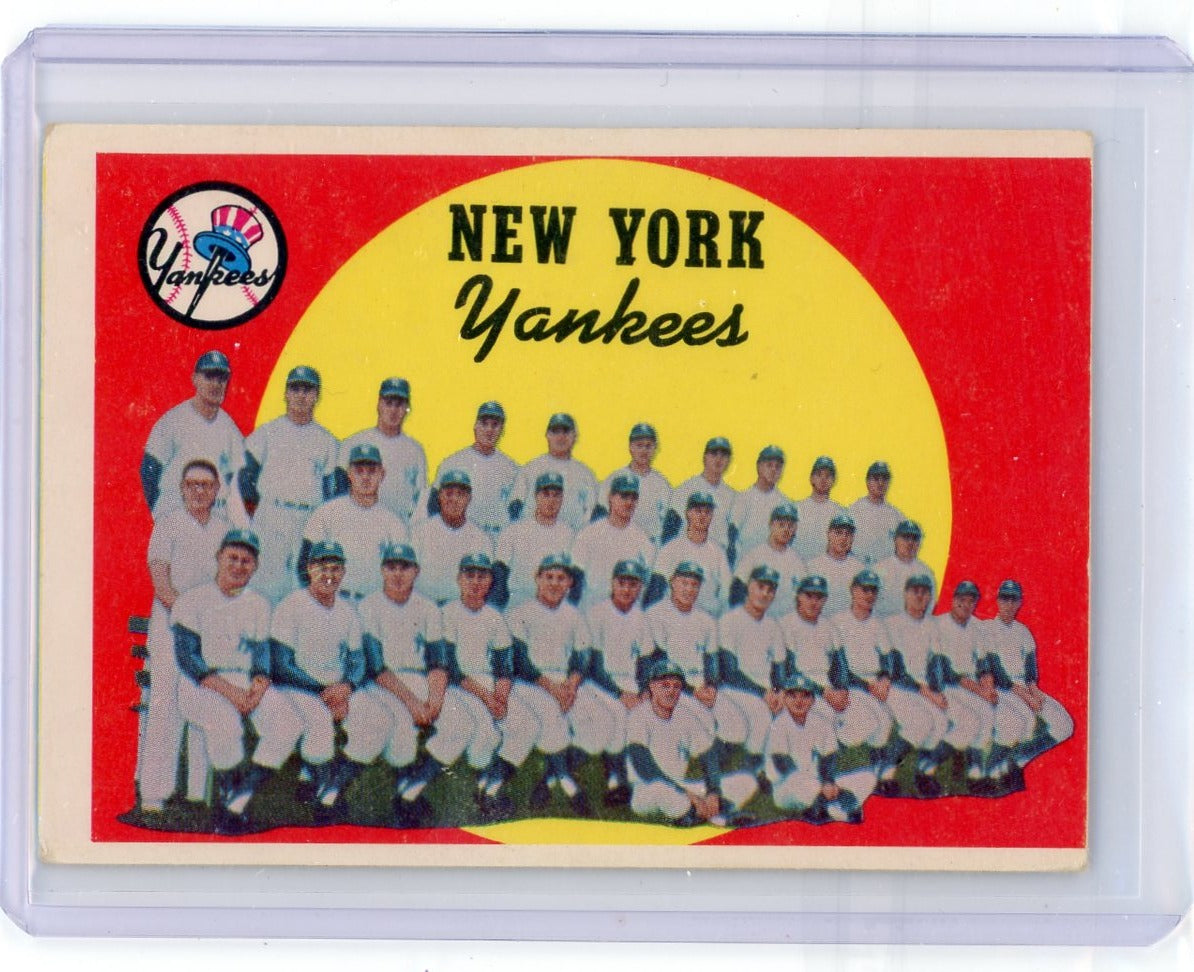 New York Yankees 1959 Team Card 1959 Topps checklist #510 – Piece Of ...