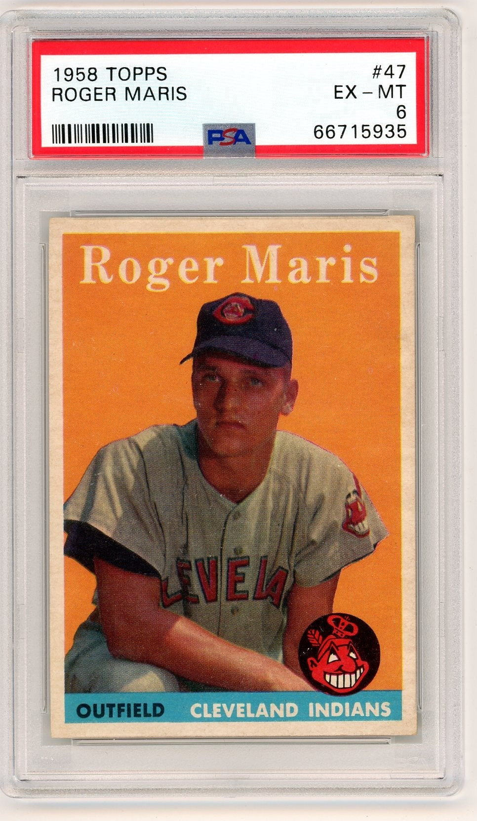 Roger Maris 1958 Topps #47 PSA 6 rookie card – Piece Of The Game